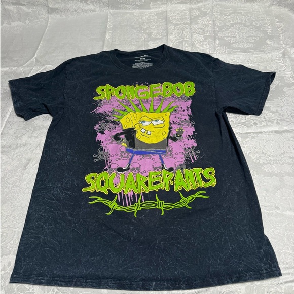 Nickelodeon | Tops | Nickelodeon Spongebob Squarepants Tee Black Pink ...